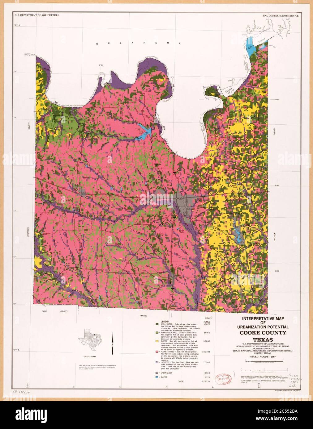 Cooke county map hi-res stock photography and images - Alamy