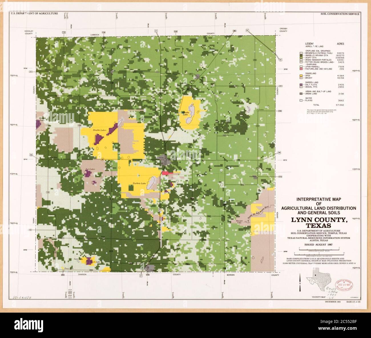 Interpretative map of agricultural land distribution and general soils ...