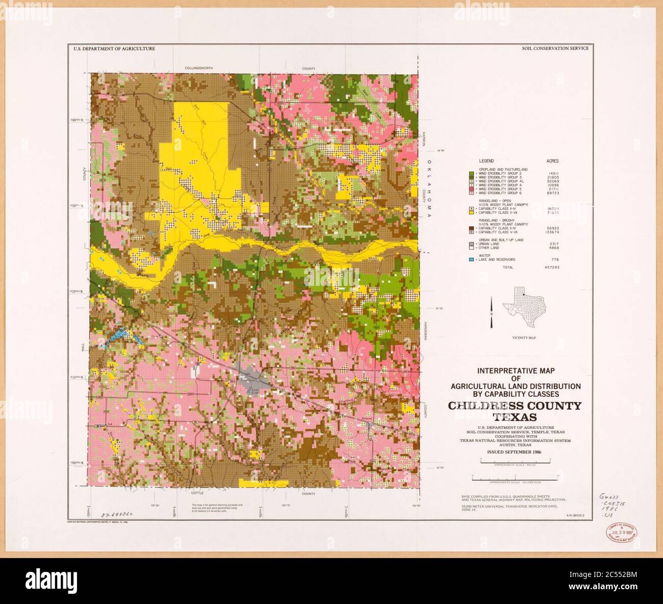 Interpretative map of agricultural land distribution by capability ...