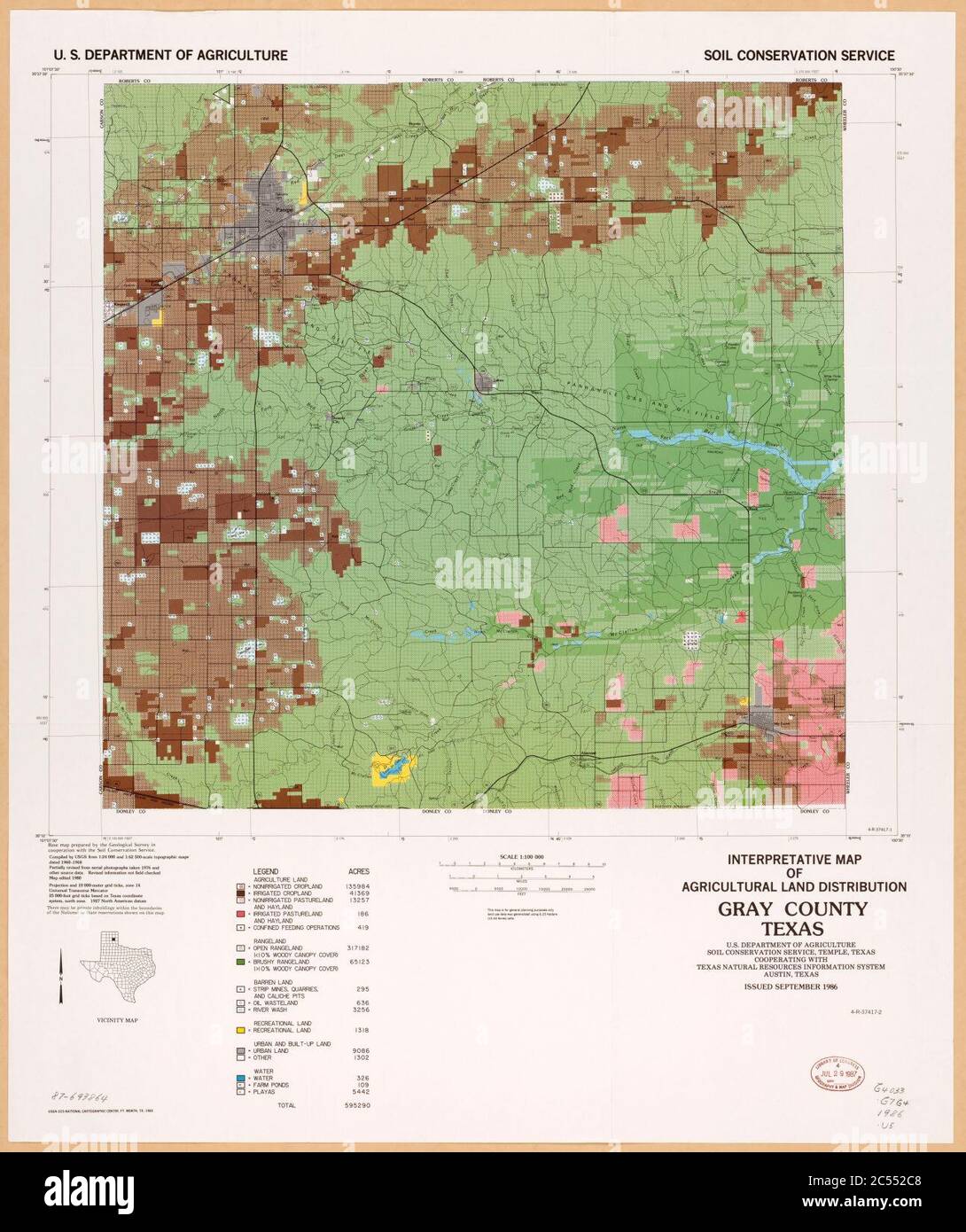 Interpretative map of agricultural land distribution. Gray County ...