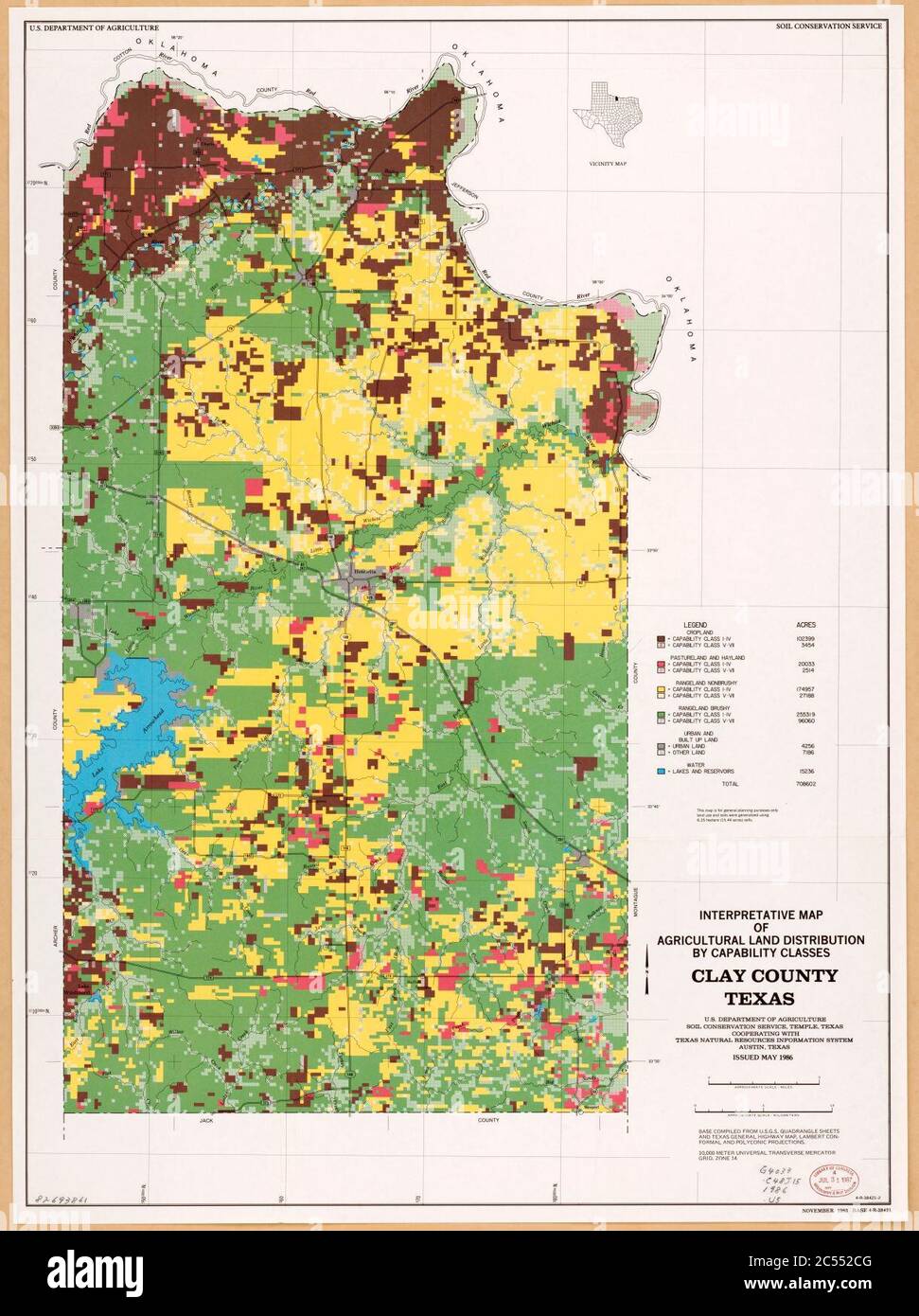 Interpretative map of agricultural land distribution by capability ...