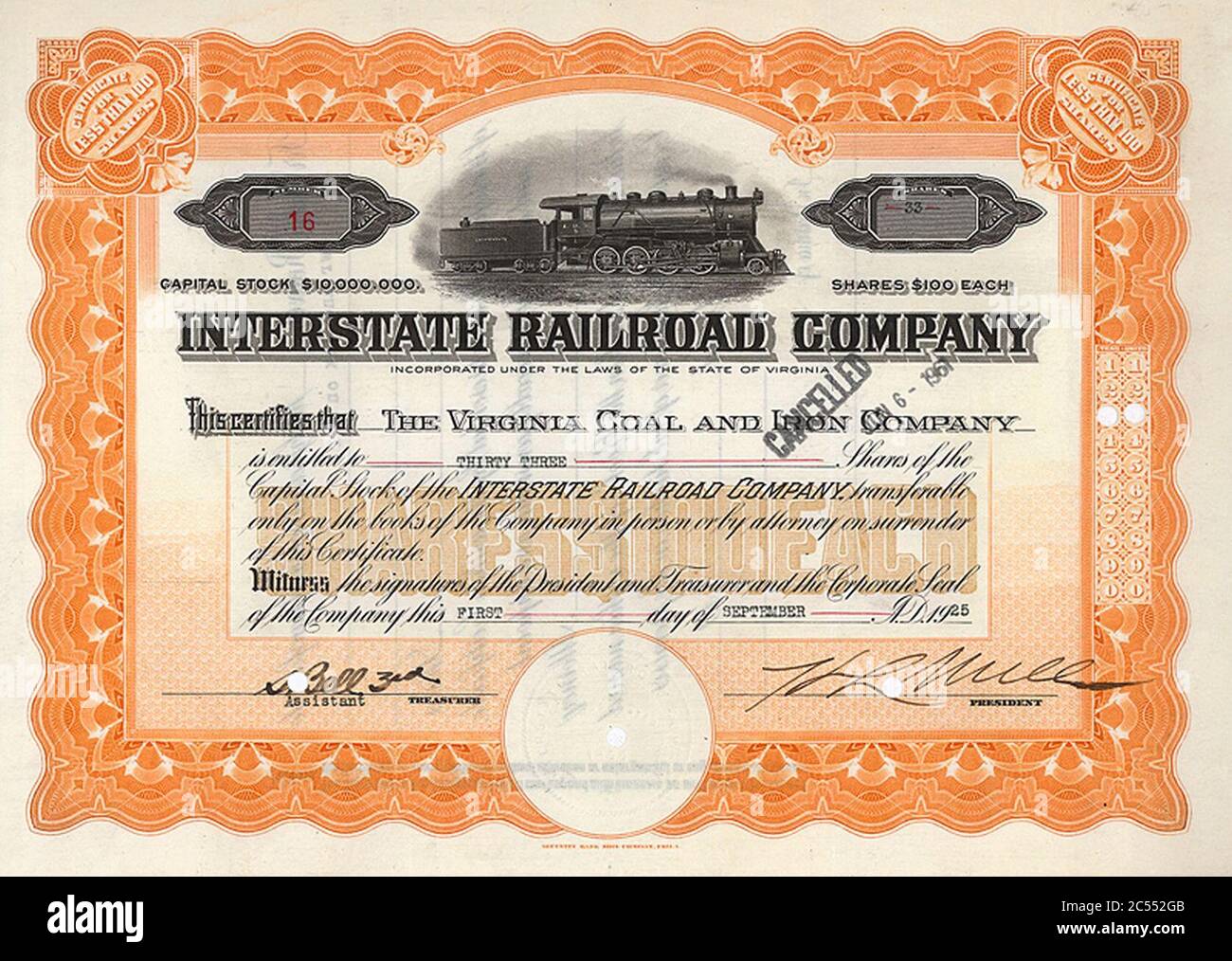 Interstate Railroad Company 1917 Stock Photo - Alamy