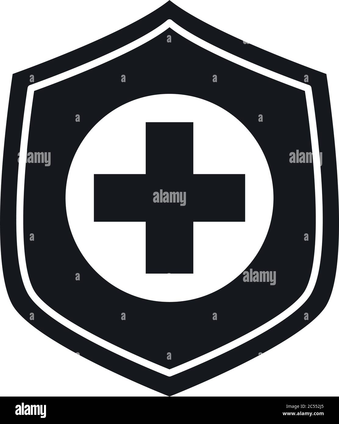 shield protection healthcare medical and hospital pictogram silhouette ...