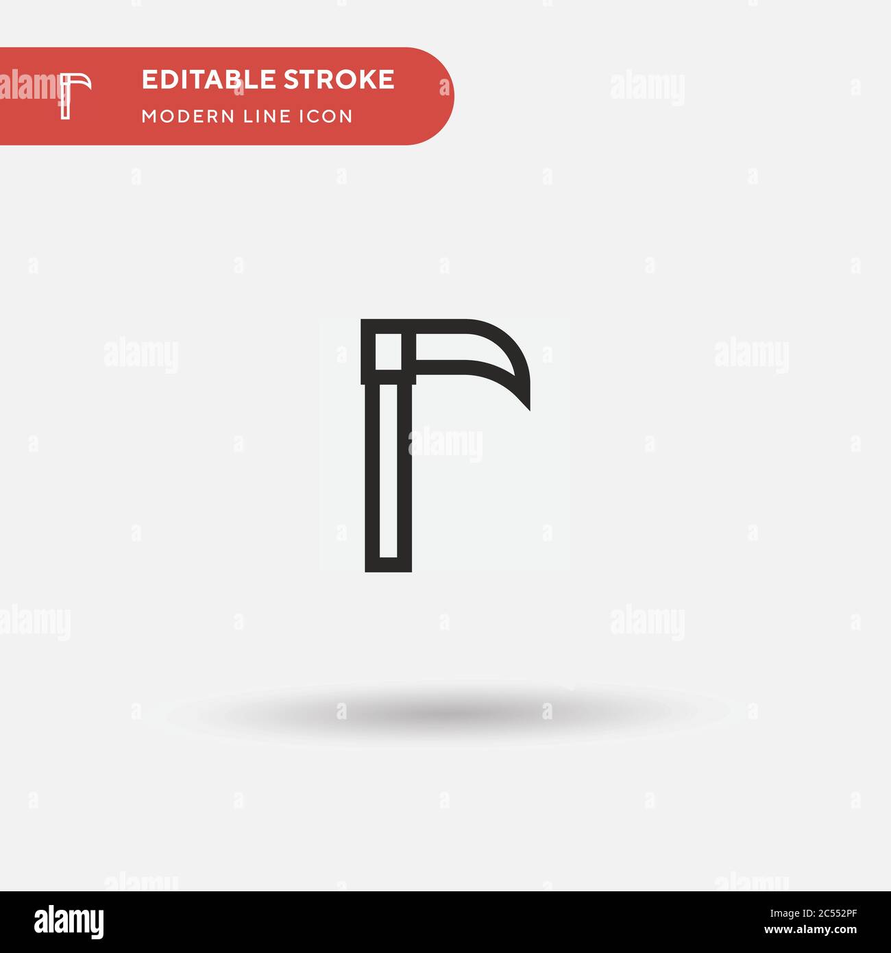 Scythe Simple vector icon. Illustration symbol design template for web ...