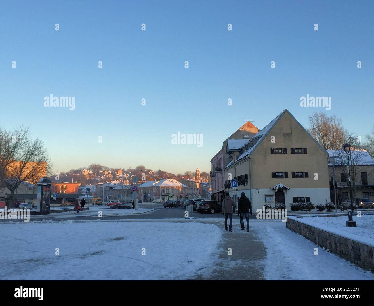 Downtown Kaunas on a very cold winter day Stock Photo - Alamy