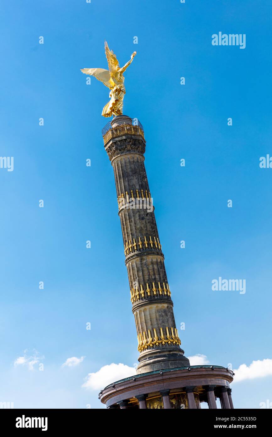 Victory column, detail, Victoria, goddess of victory, memorial ...