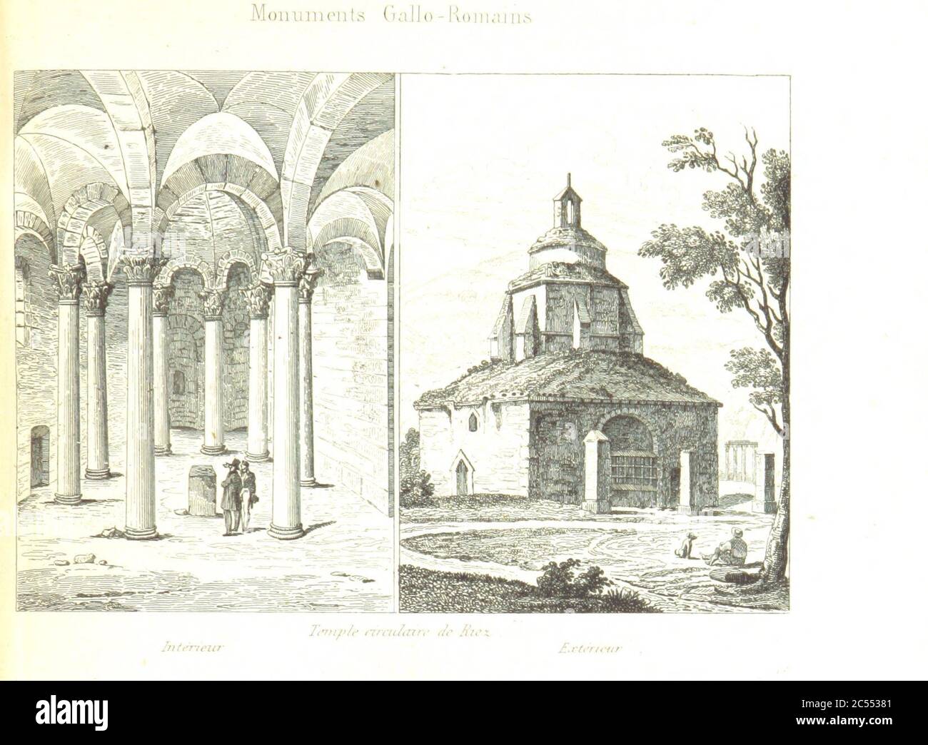 Intérieur et extérieur du temple circulaire de Riez Stock Photo - Alamy