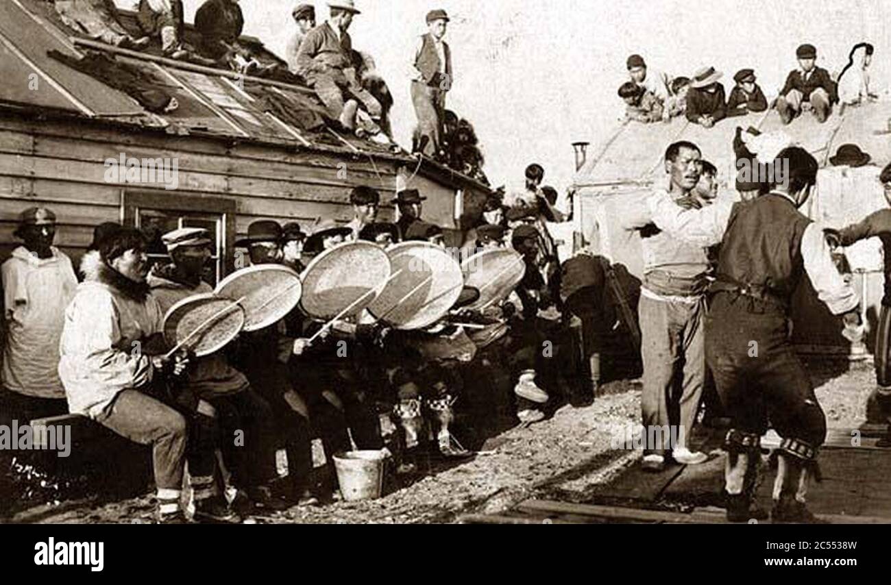 Inuit dance near Nome 1900 Stock Photo - Alamy