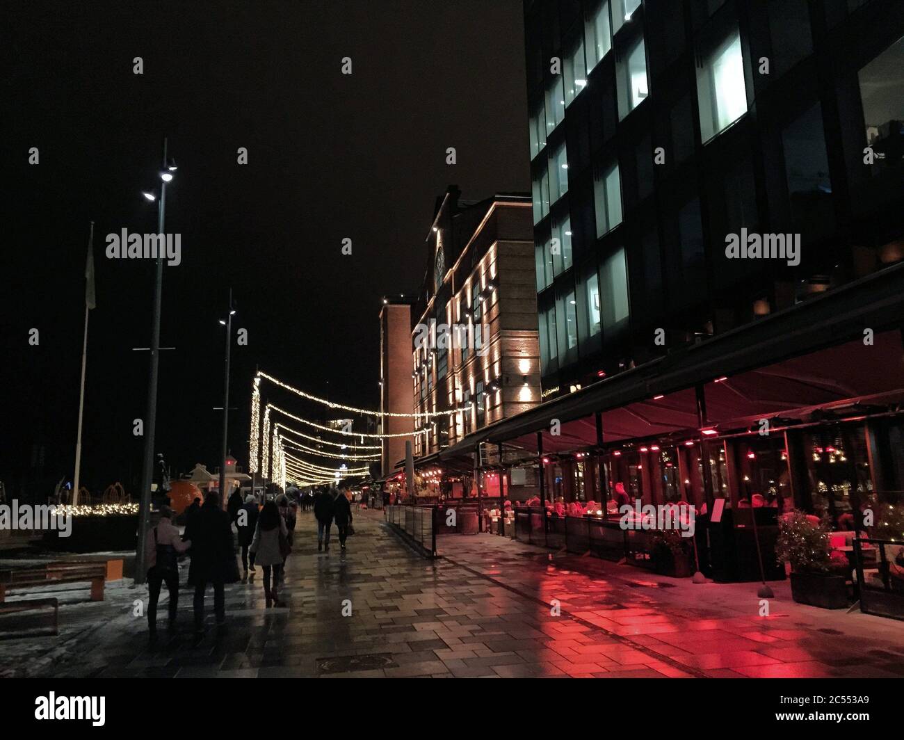 Carl Johans Gate in Oslo at night Stock Photo - Alamy