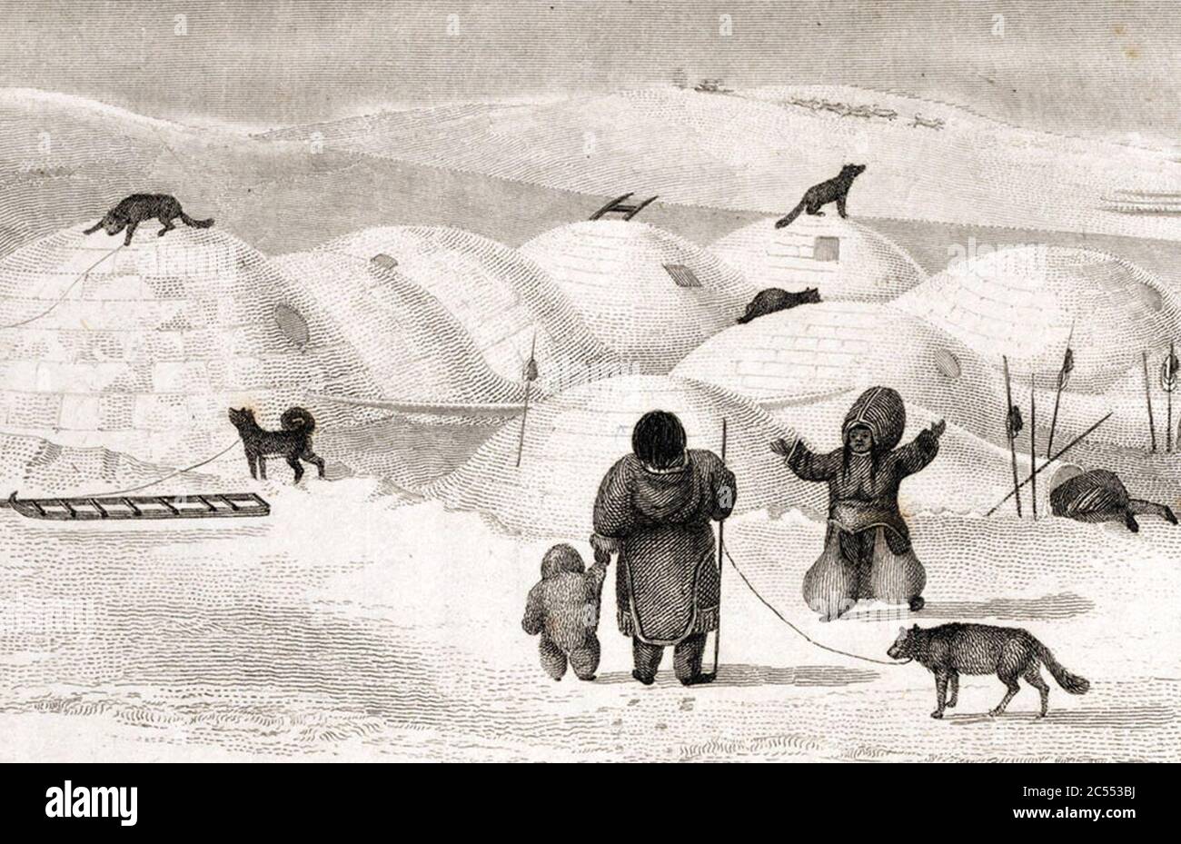 Inuit igloo village Stock Photo - Alamy