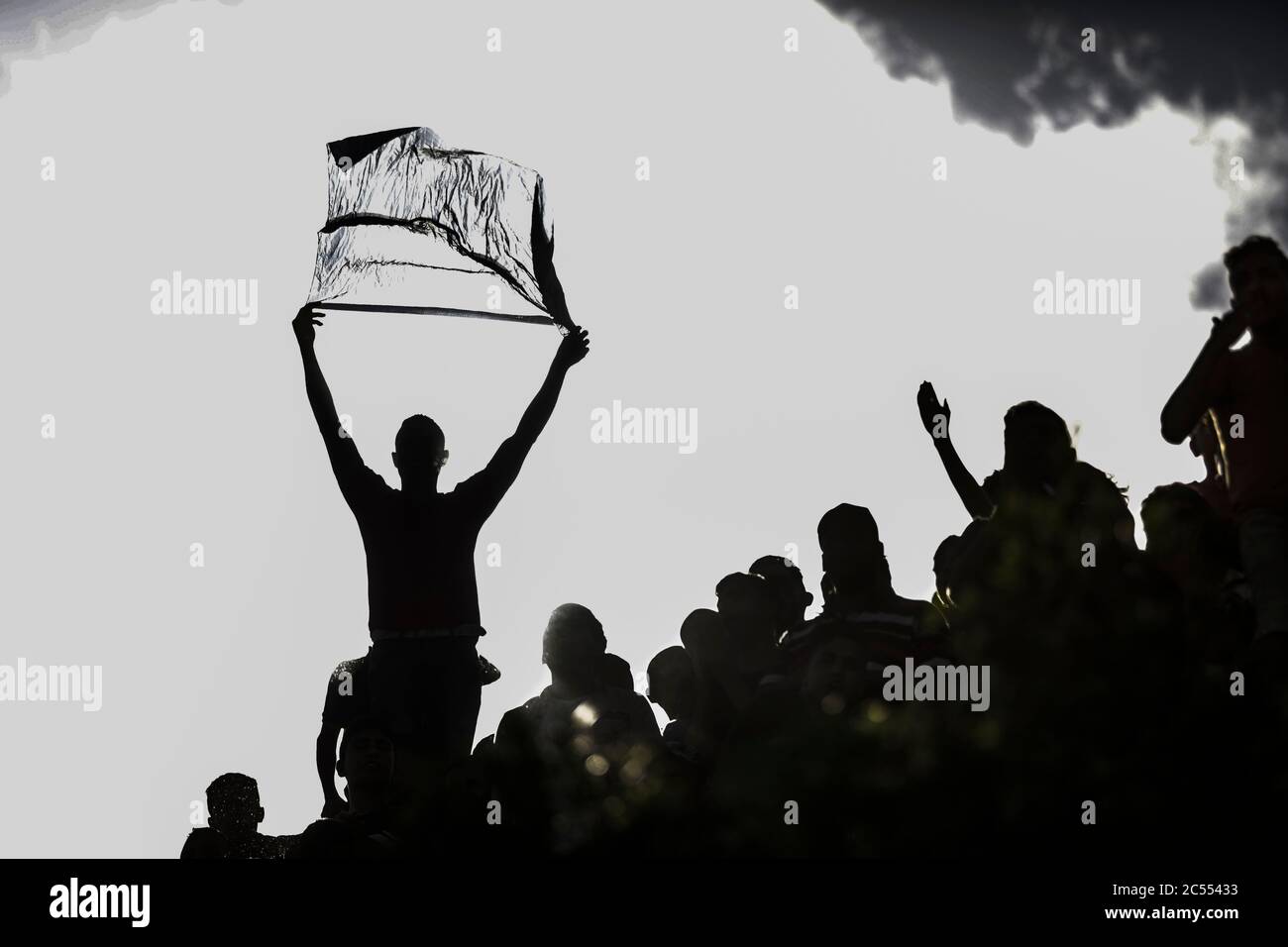 Gaza City, The Gaza Strip, Palestine. 30th June, 2020. Fans of Shabab ...