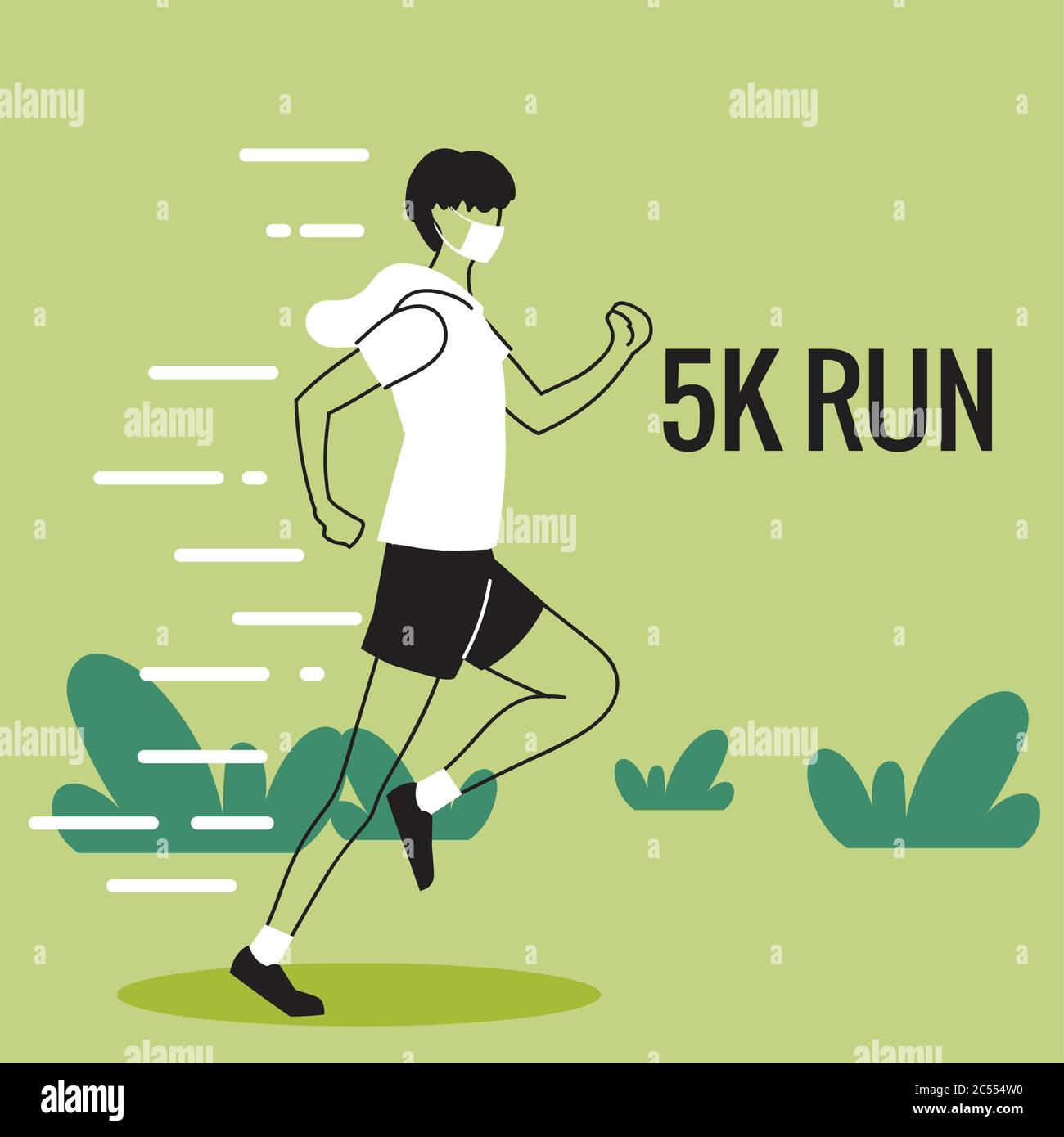 man avatar running and 5k run vector design design, Marathon athlete ...
