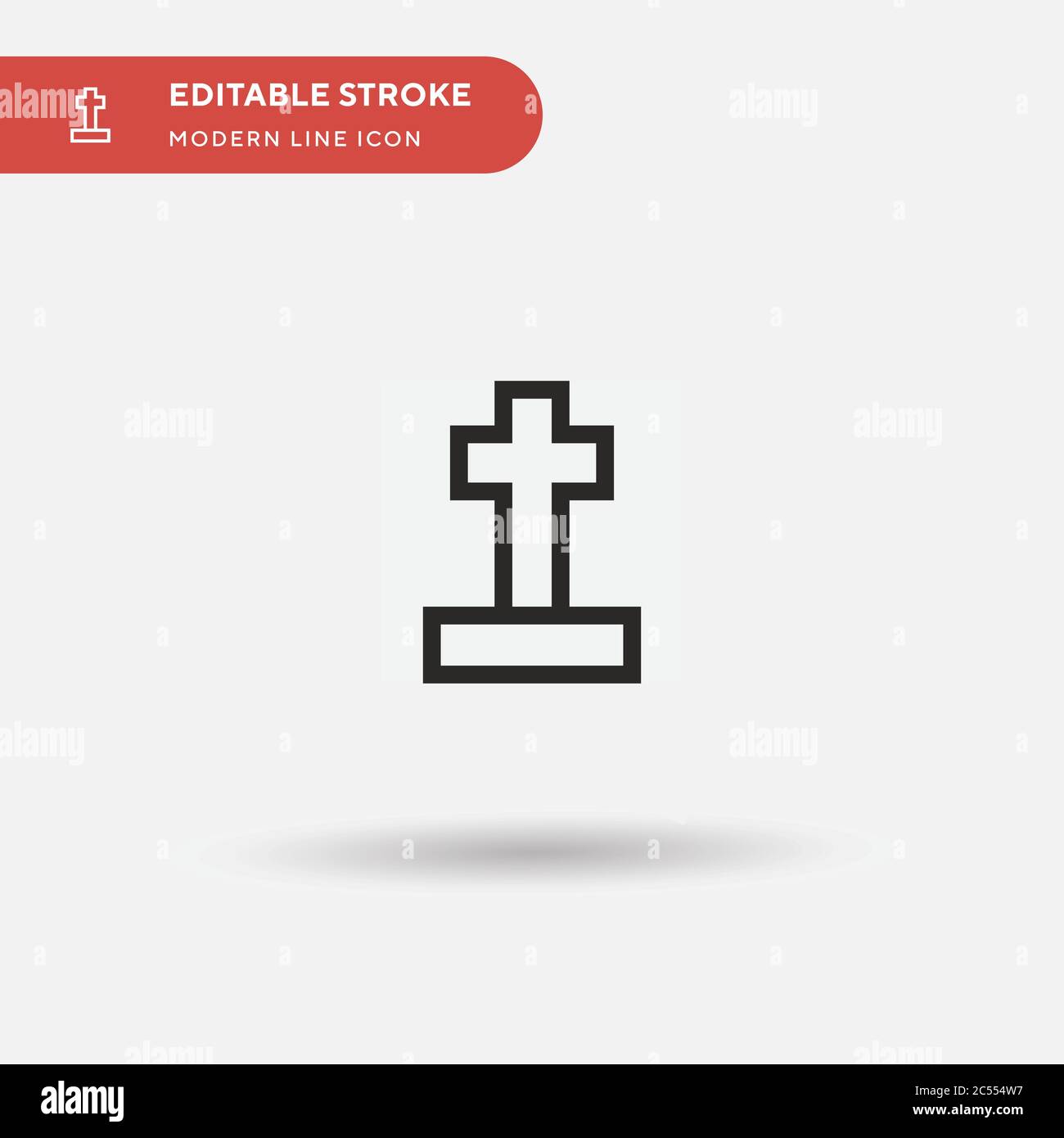Cross Simple vector icon. Illustration symbol design template for web ...