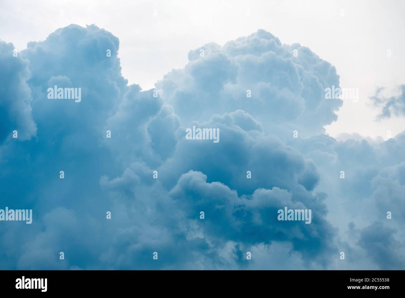 Huge storm clouds of turquoise color in the sky Stock Photo - Alamy