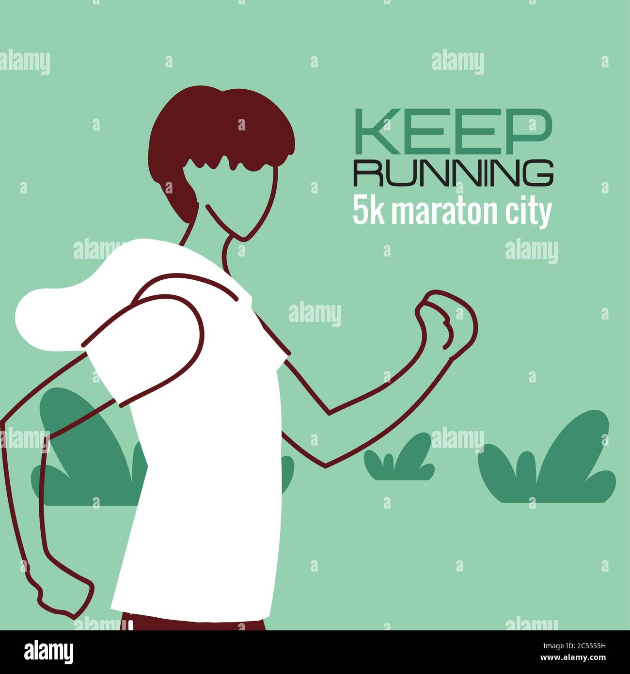 man avatar running vector design design, Marathon athlete training and ...