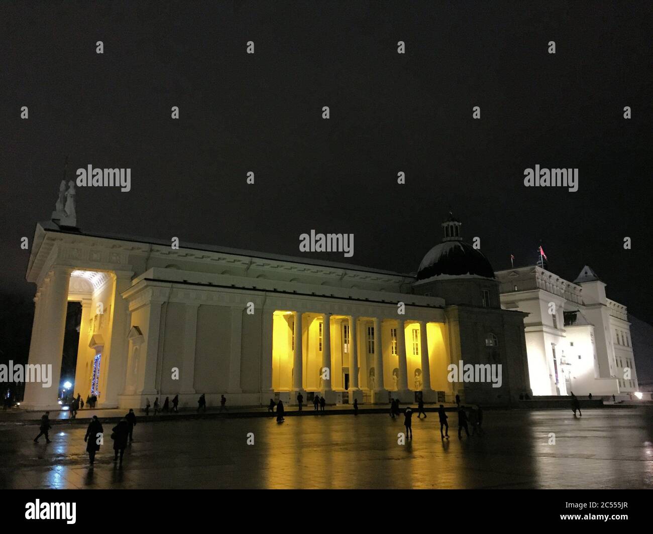 Vilnius downtown at night Stock Photo - Alamy