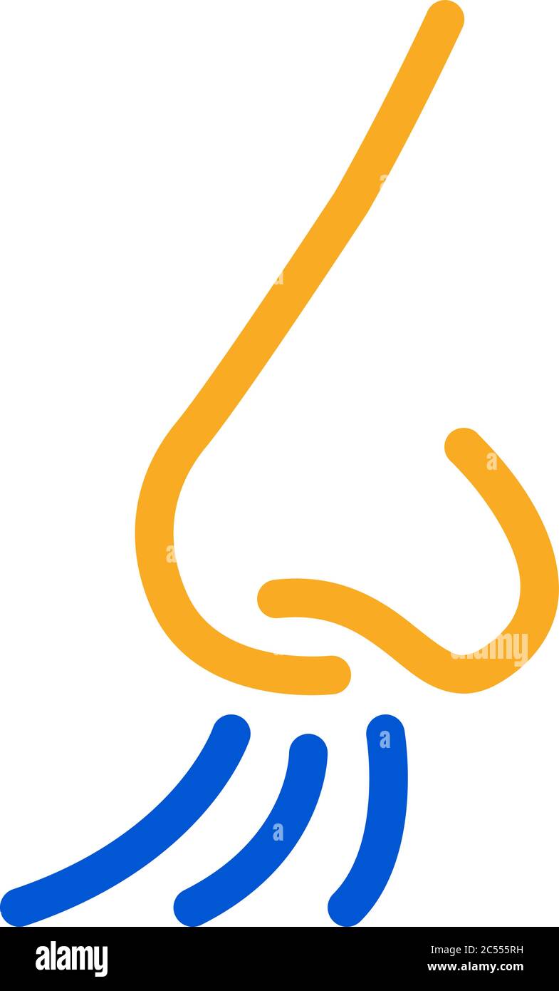 nose inhale icon vector outline illustration Stock Vector Image & Art ...