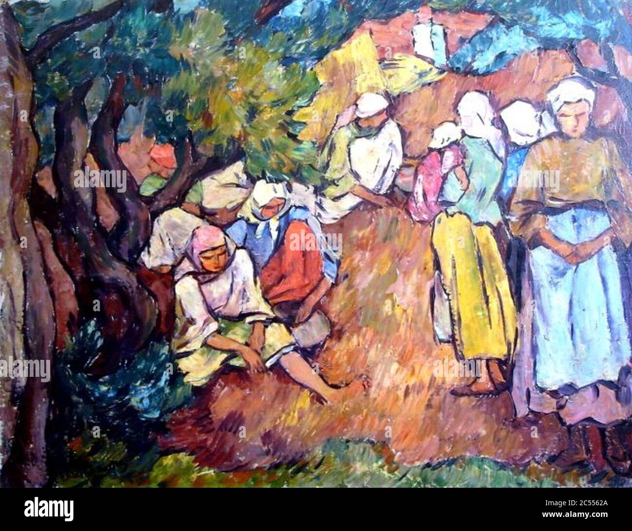 Ion Theodorescu-Sion - Compozitie cu taranci Stock Photo - Alamy