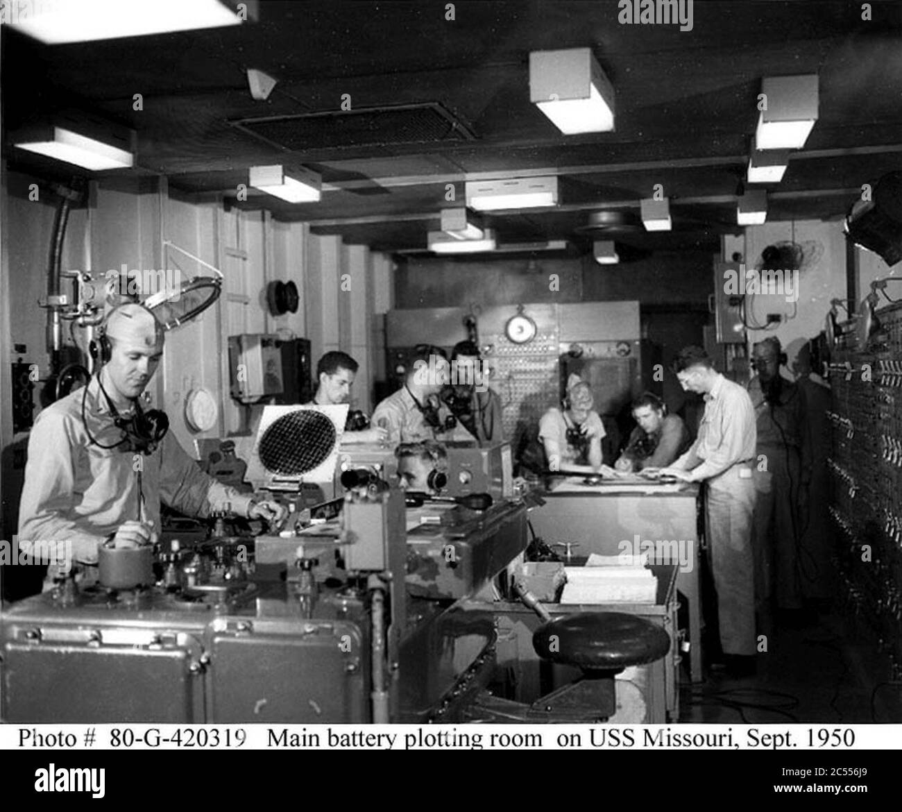 Iowa Class Main Battery Plot Stock Photo - Alamy