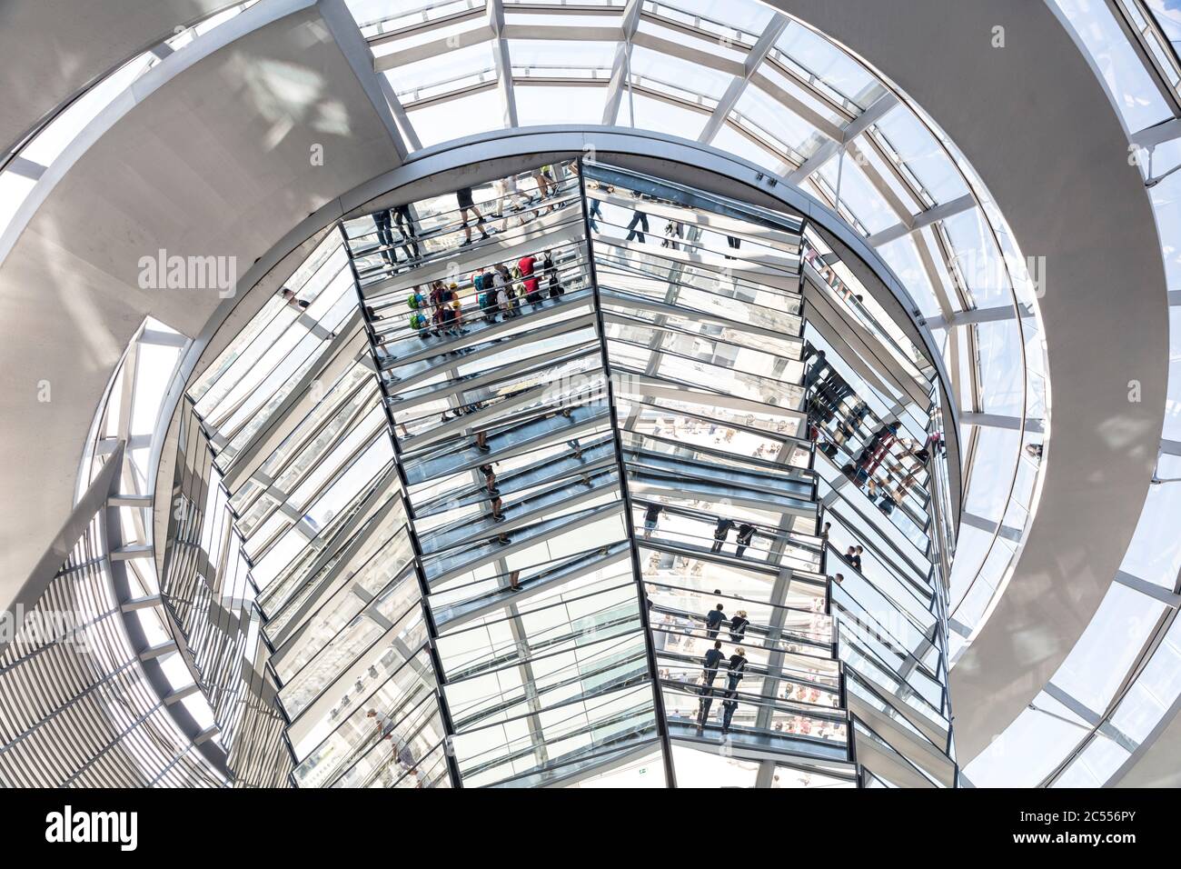 Reichstag dome, inside, visitor, Reichstag, Bundestag, government ...