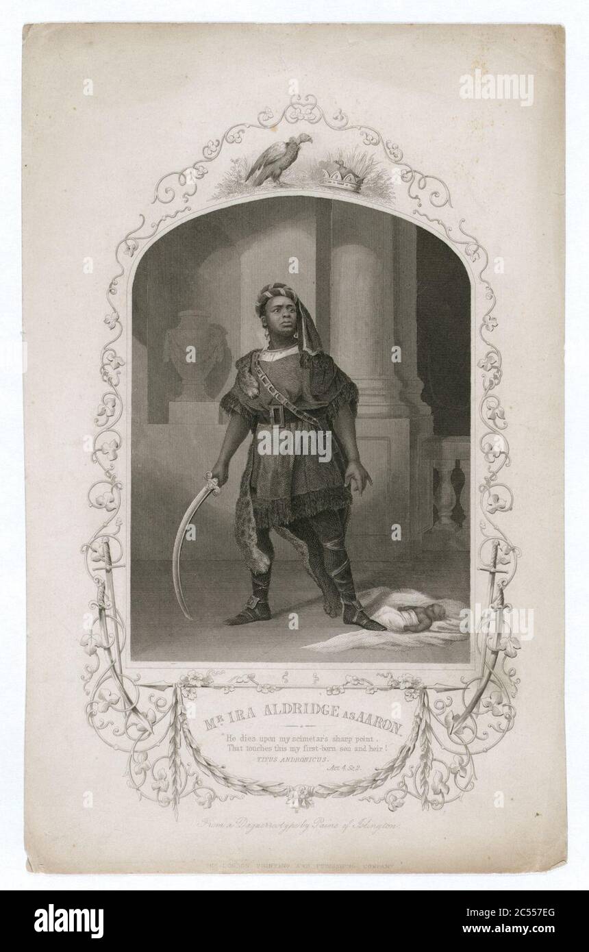Ira Aldridge as Aaron in Titus Andronicus - original Stock Photo - Alamy