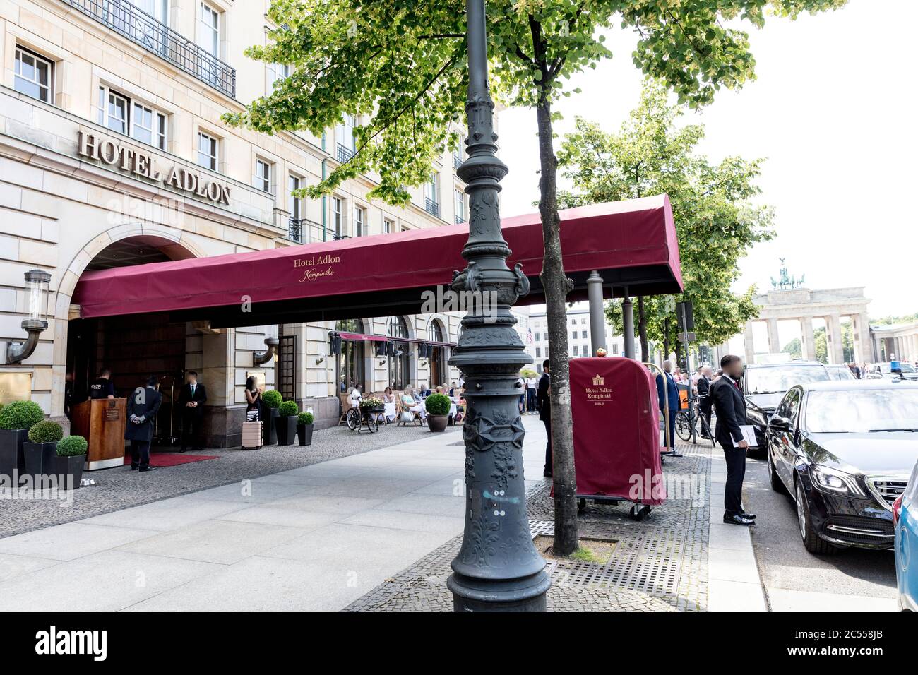 Hotel Adlon, entrance area, house facade, Berlin, Germany Stock Photo ...