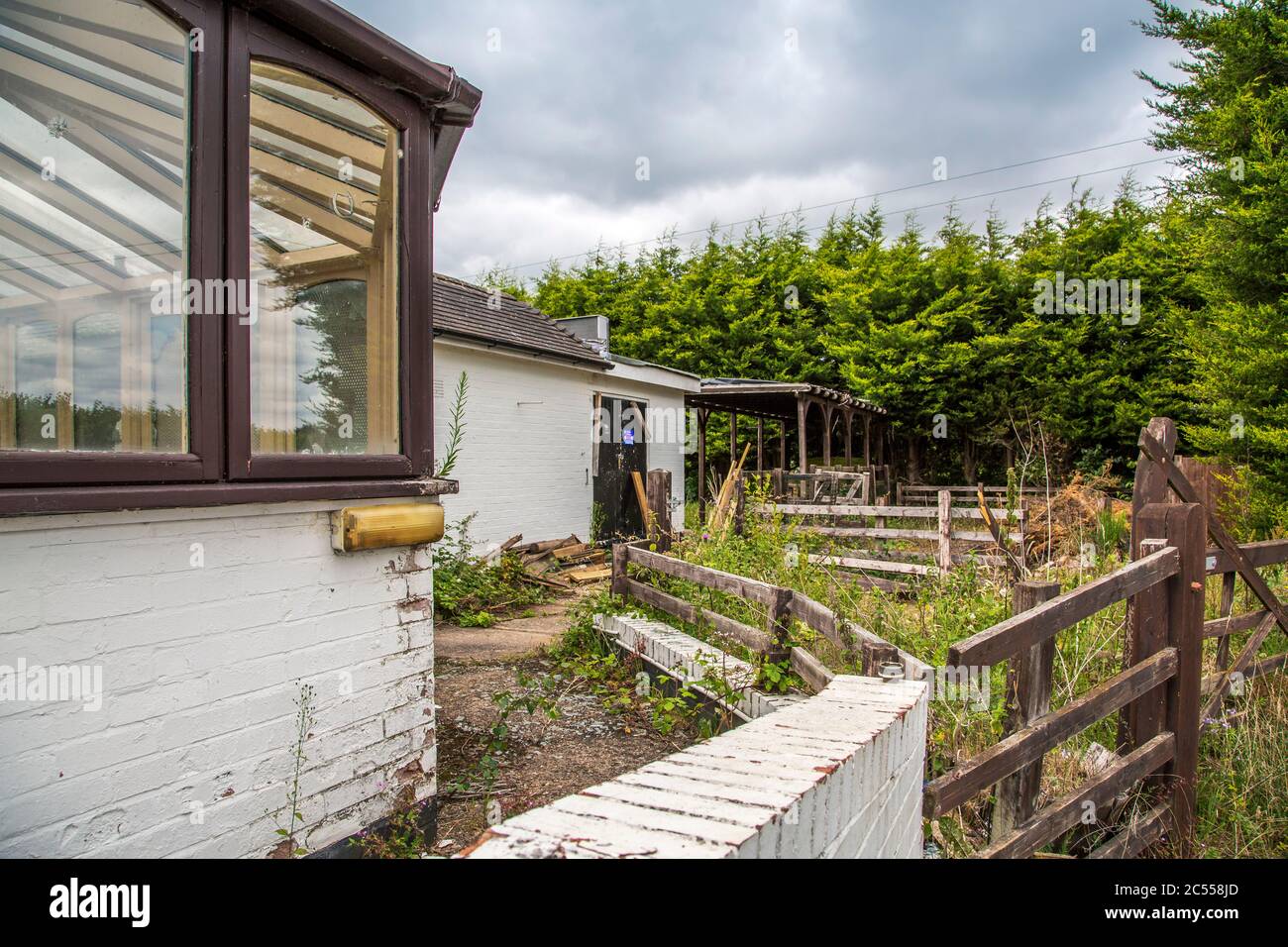Derelict and ready for demolition The Gate Hangs Well in Woodgate near ...