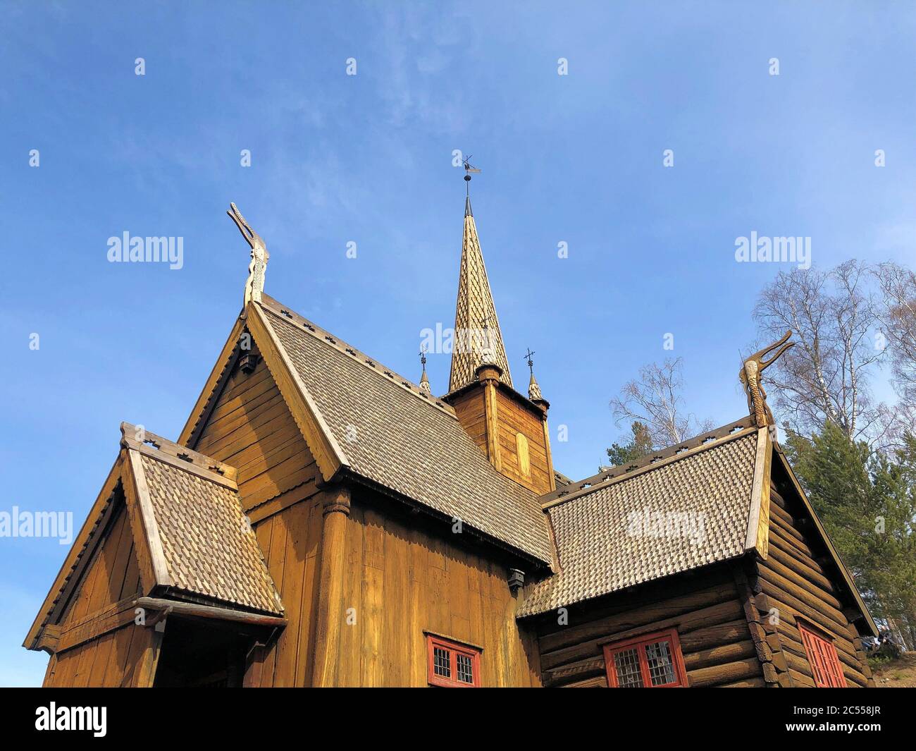 Norway stave church in winter hi-res stock photography and images - Alamy