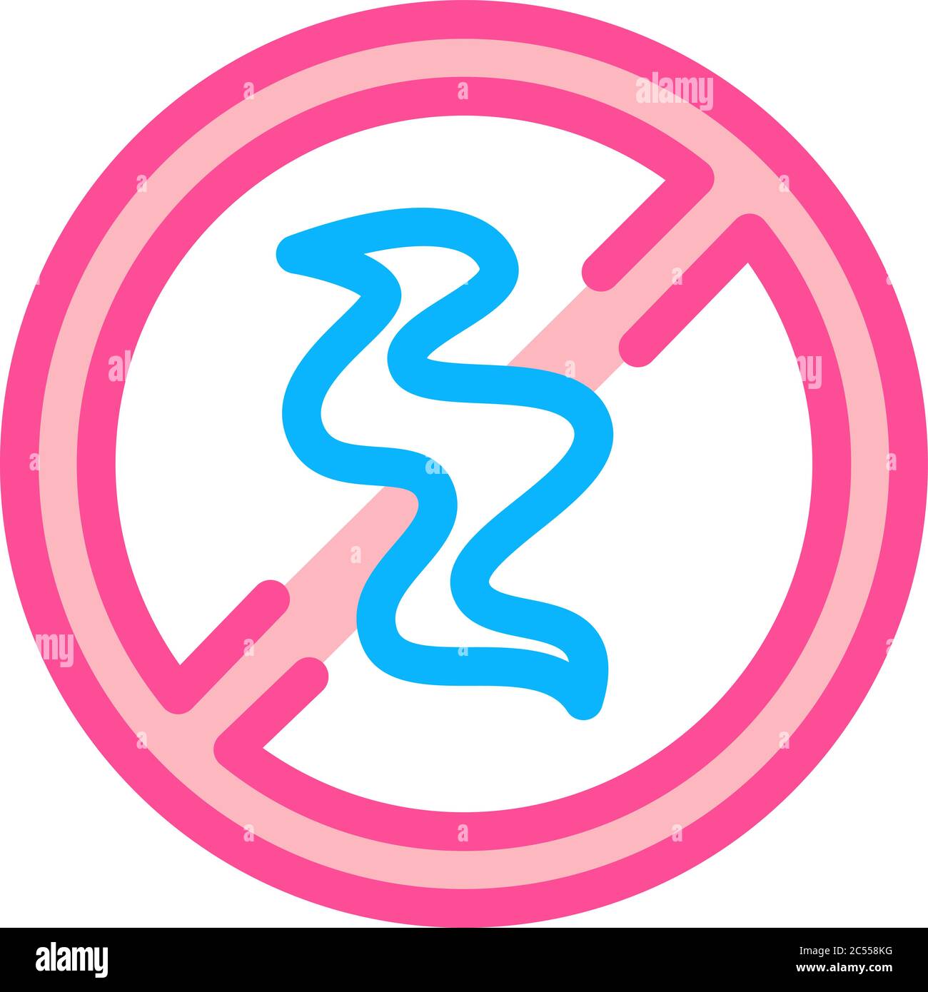 smoke crossed out sign icon vector outline illustration Stock Vector ...