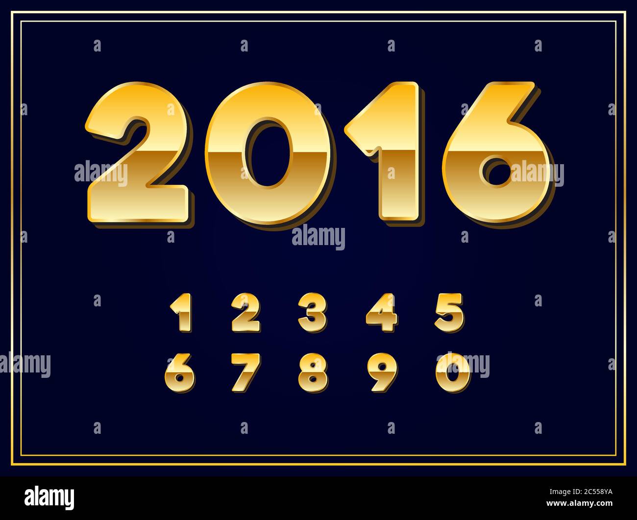 2016 Sign in Gold in Vector Stock Vector Image & Art - Alamy