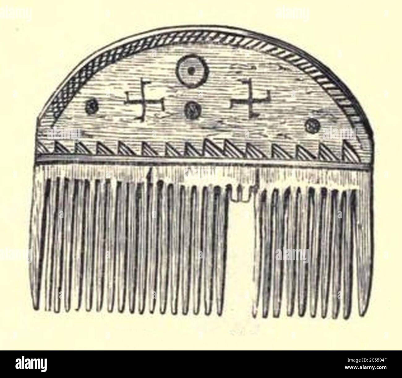 Iron Age Swastika Bone Comb Stock Photo - Alamy