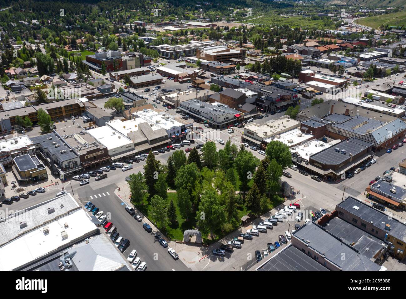 Jackson wyoming downtown hi-res stock photography and images - Alamy