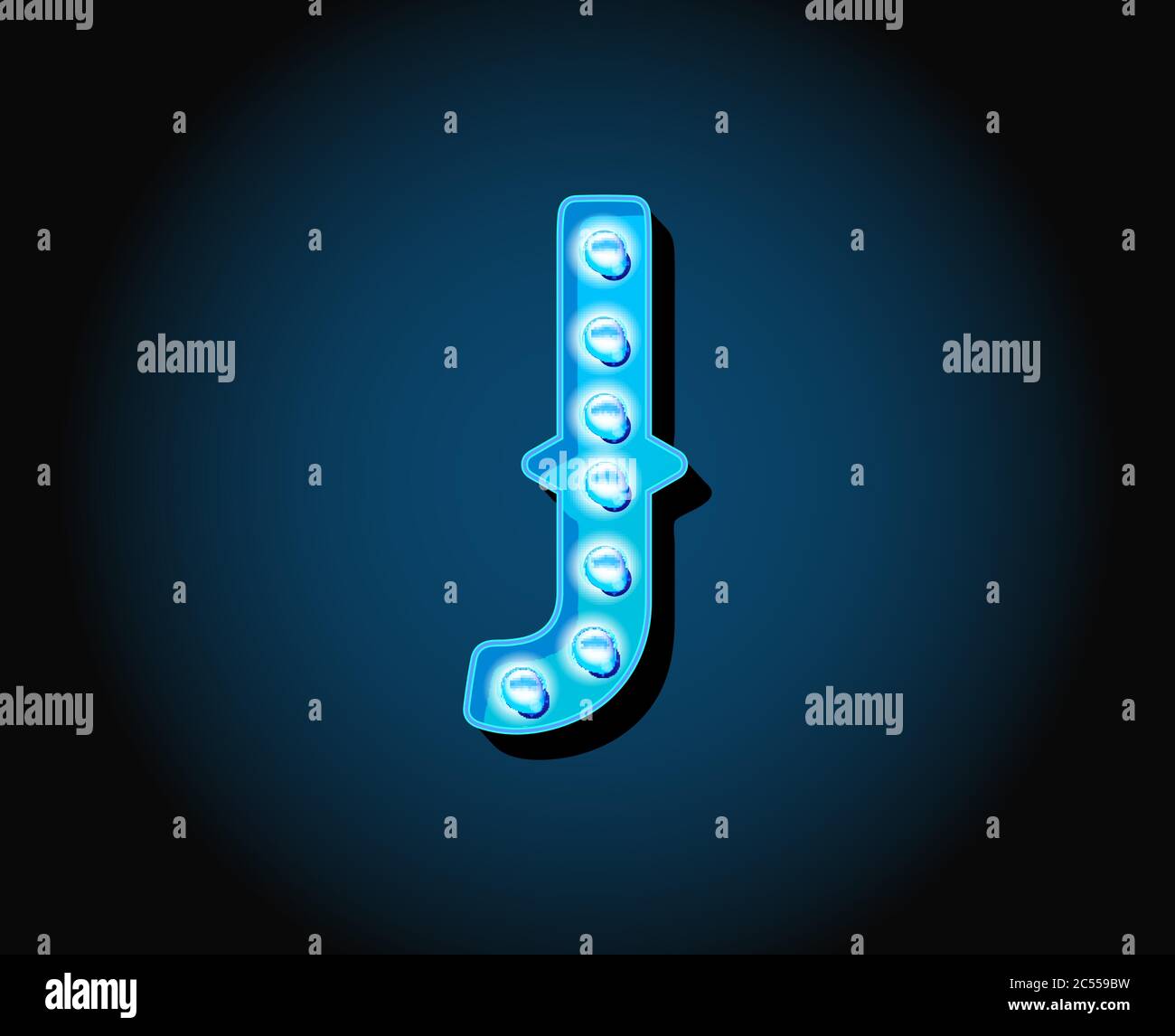 Neon letter j Stock Vector Images - Alamy