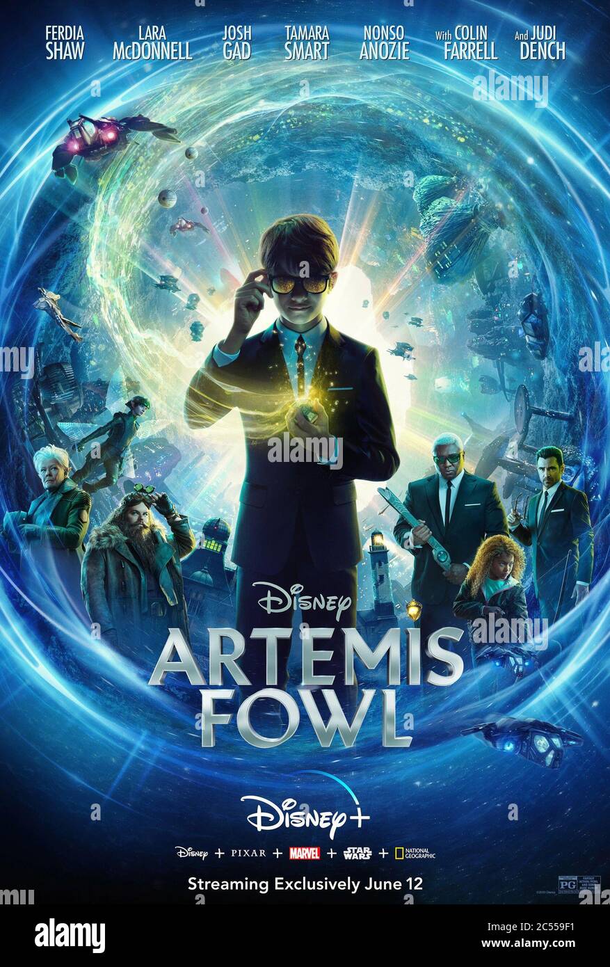 ARTEMIS FOWL, US poster, from left: Judi Dench, Lara McDonnell, Josh ...