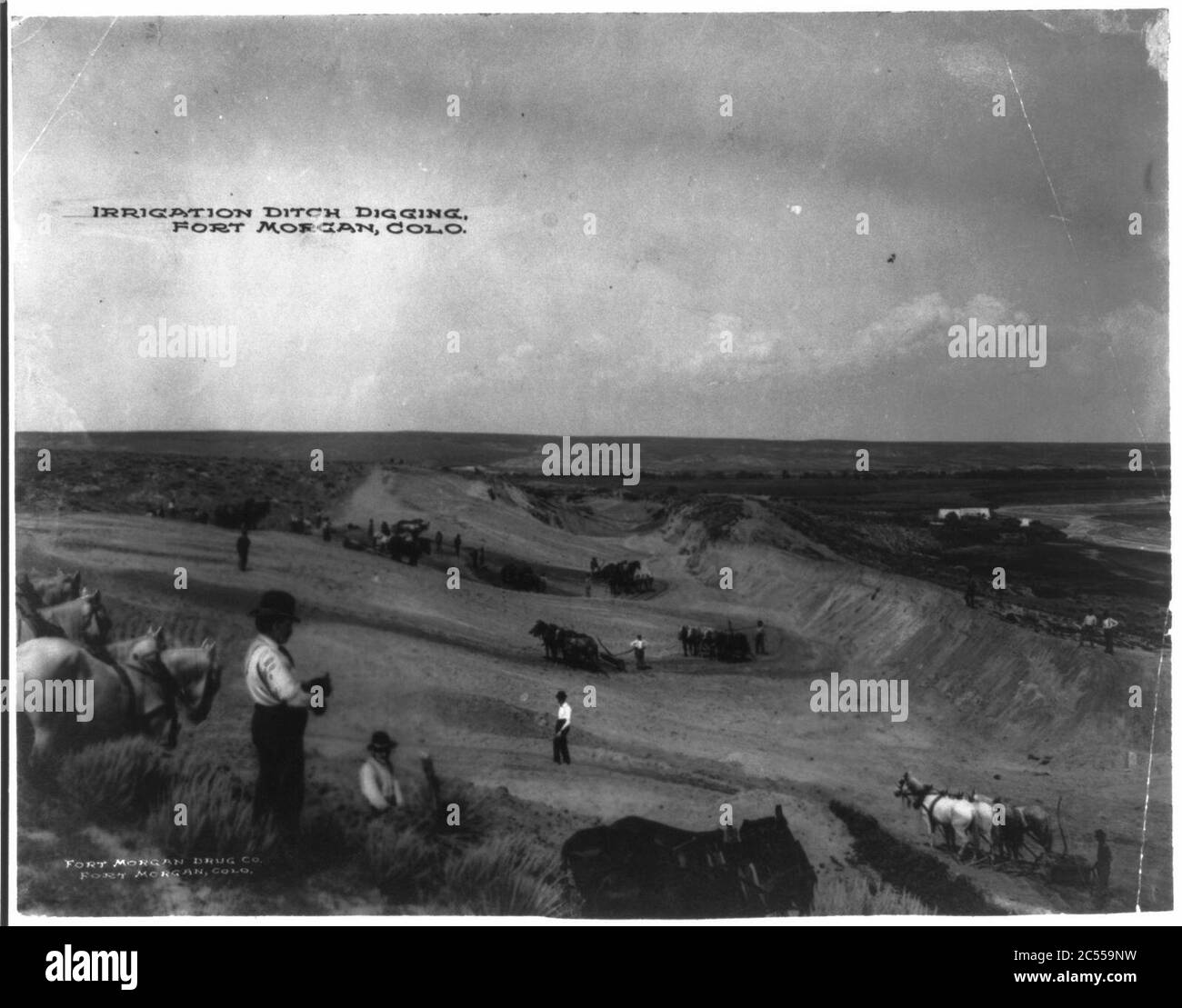 Irrigation ditch Black and White Stock Photos & Images - Alamy