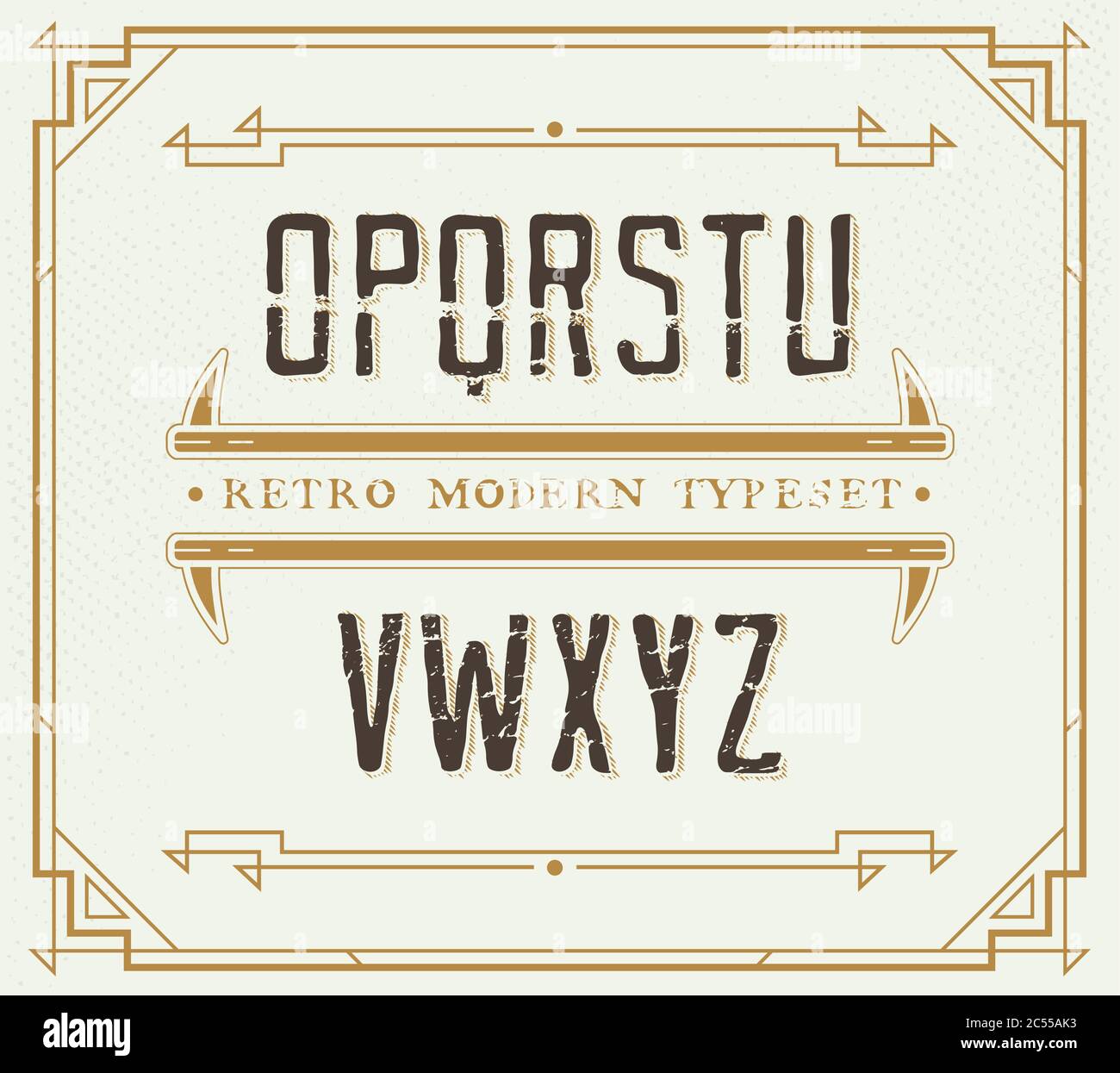 Vintage Retro Font. Handcrafted Decoration Font Stock Vector Image ...