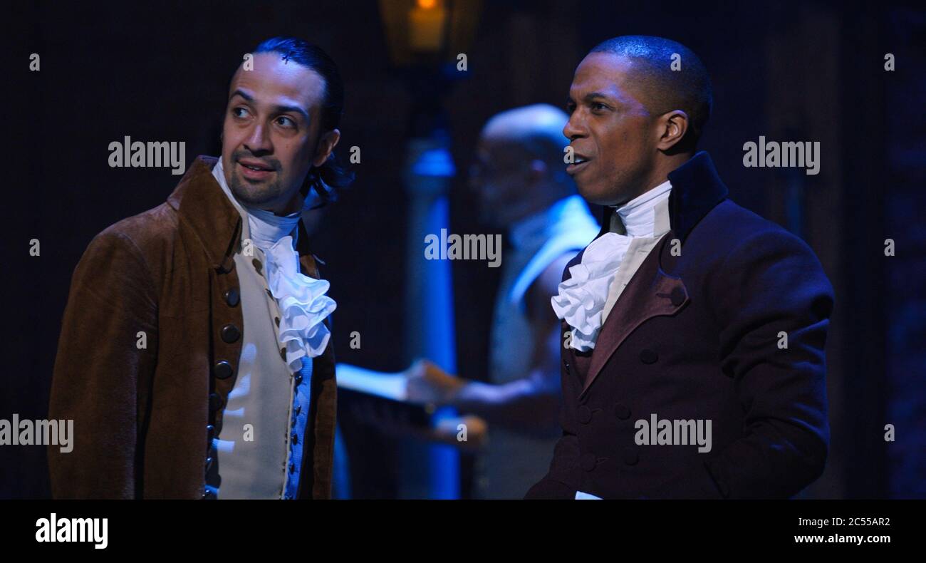 HAMILTON, from left: Lin-Manuel Miranda as Alexander Hamilton, Leslie ...