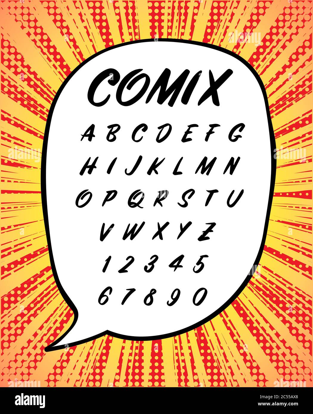 Comics or House Sign Handwritten Font in Vector Stock Vector Image ...