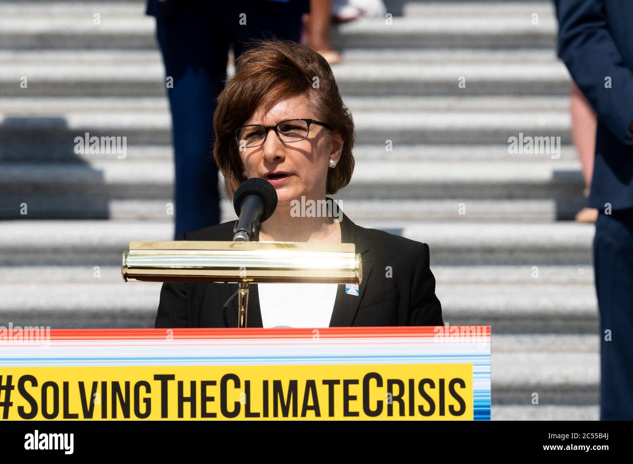 U.S. Representative, Suzanne Bonamici (D-OR) speaking during a press ...