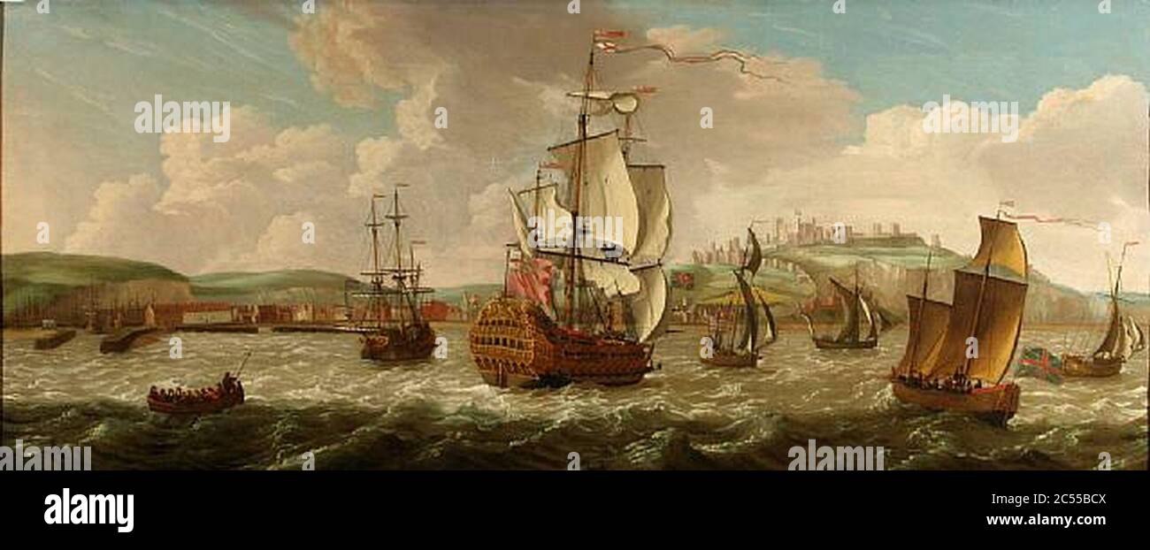 Isaac Sailmaker - English Sailing Vessels off the Coast of Dover Stock ...