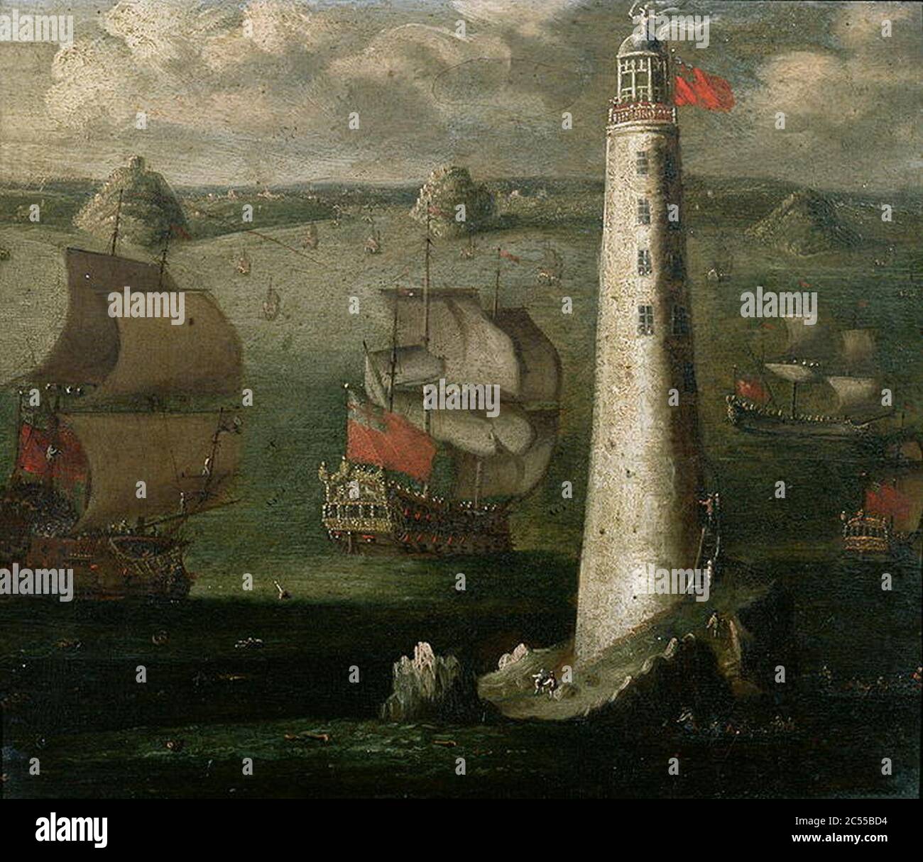 Isaac Sailmaker - Men-o'-War and other Vessels before the Eddystone ...