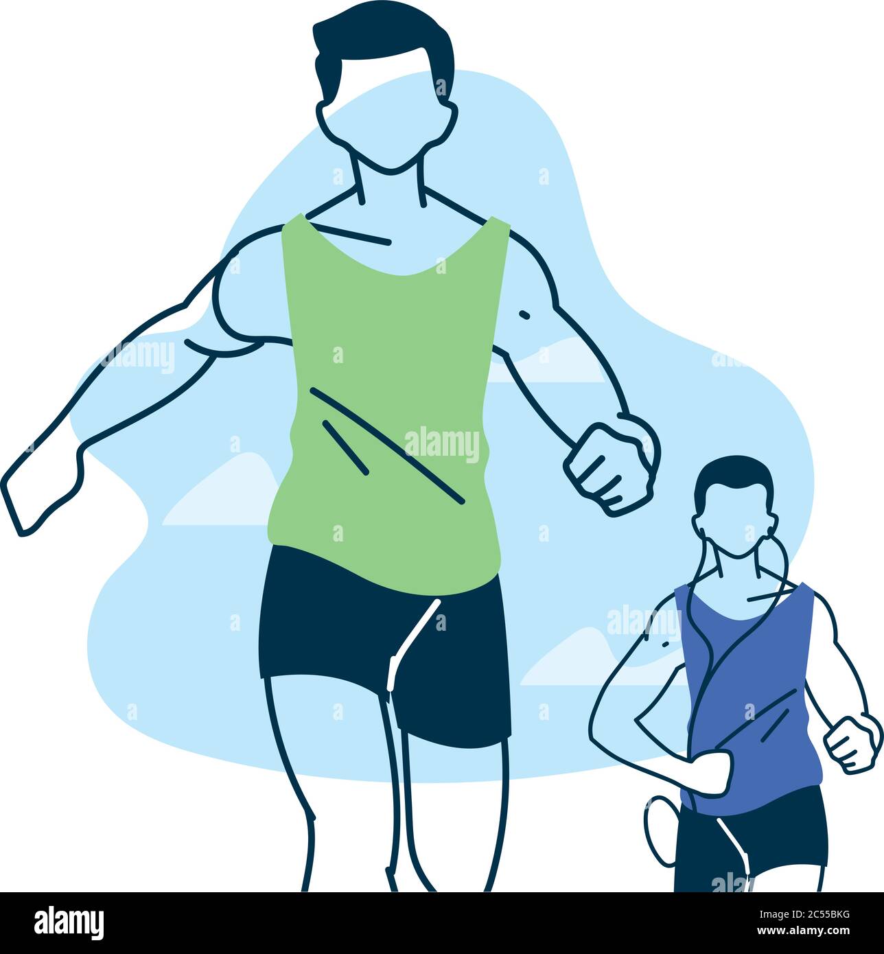 men avatars running design, Marathon athlete training and fitness theme ...