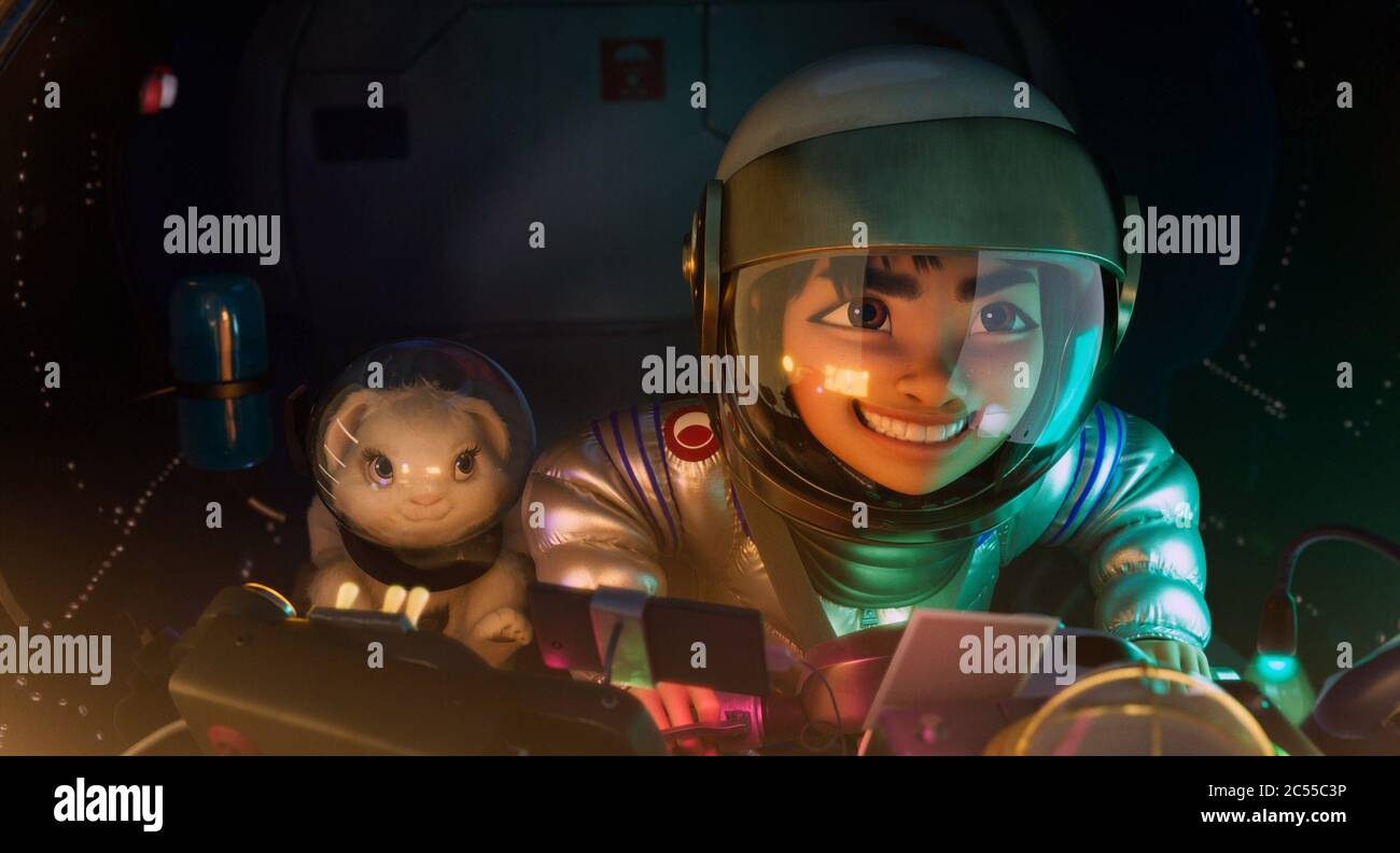 OVER THE MOON, from left: Bungee the rabbit, Fei Fei (voice: by Cathy ...