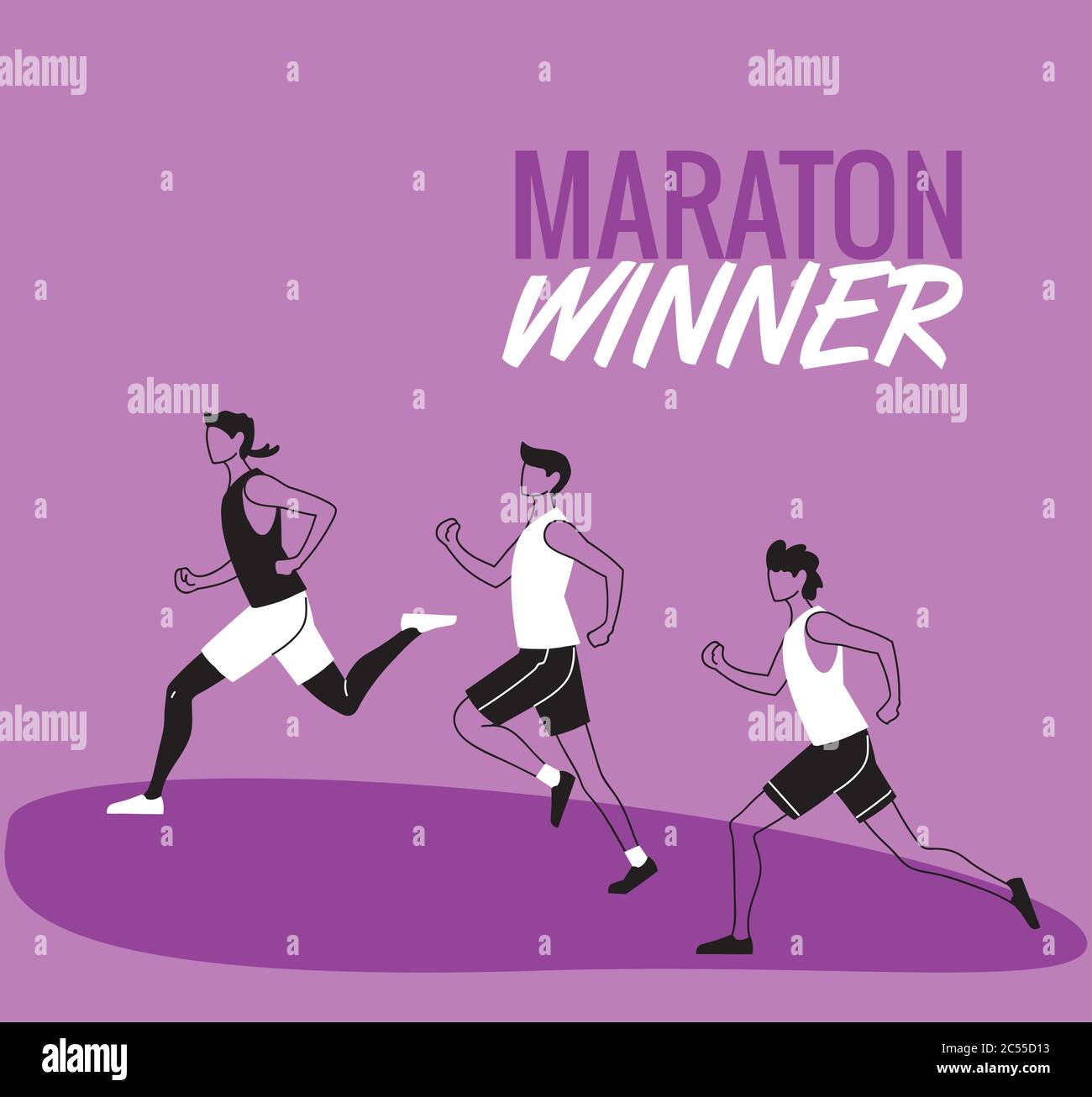 men avatars running vector design design, Marathon athlete training and ...