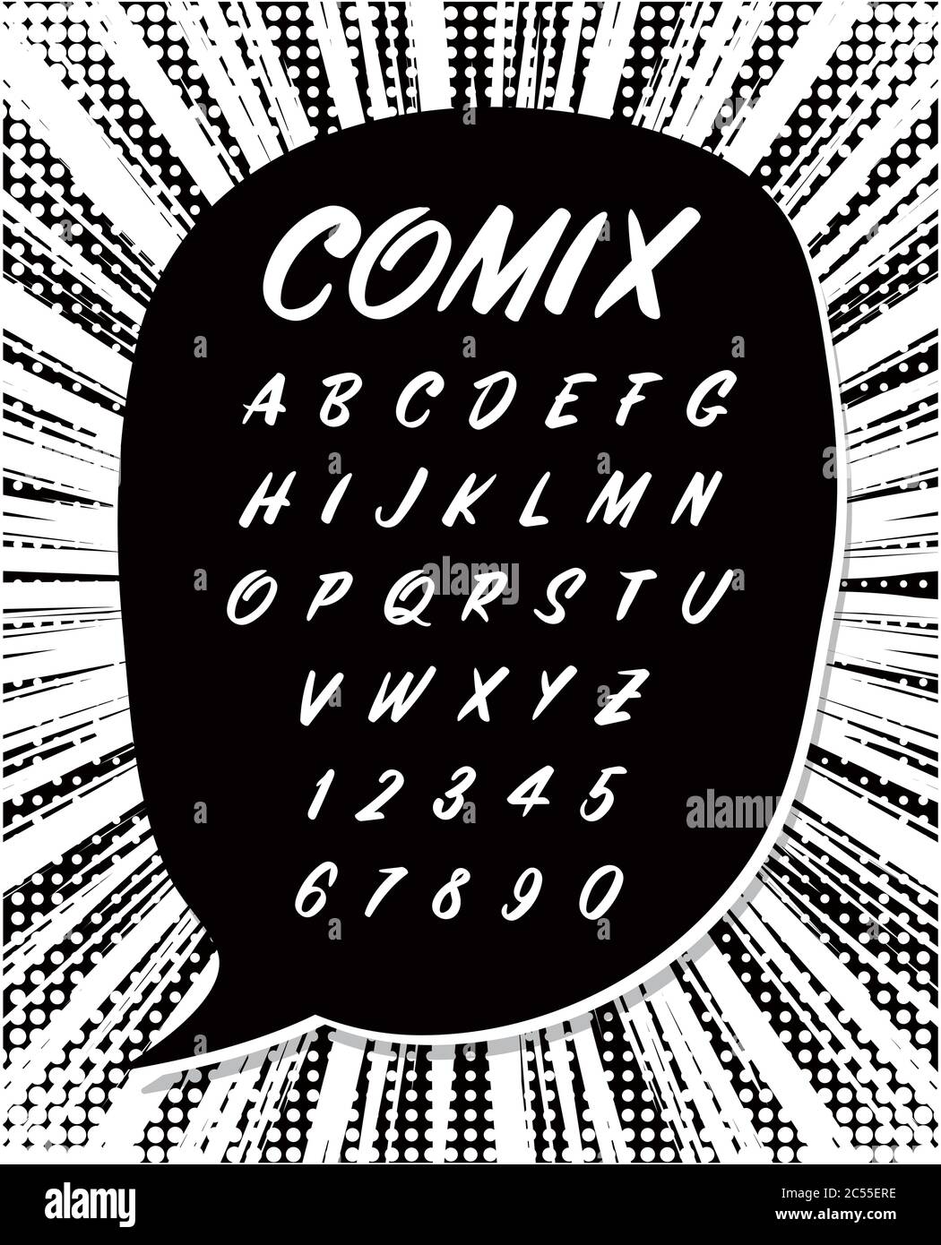 Comics or House Sign Handwritten Font in Vector Stock Vector Image ...