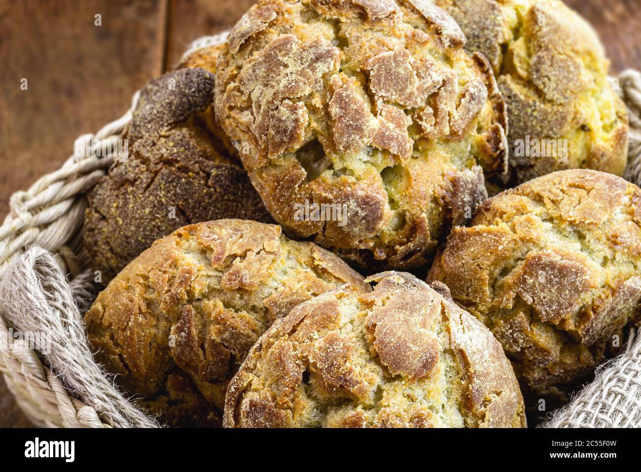 Broa is a type of corn and wheat bread traditionally made in Portugal ...