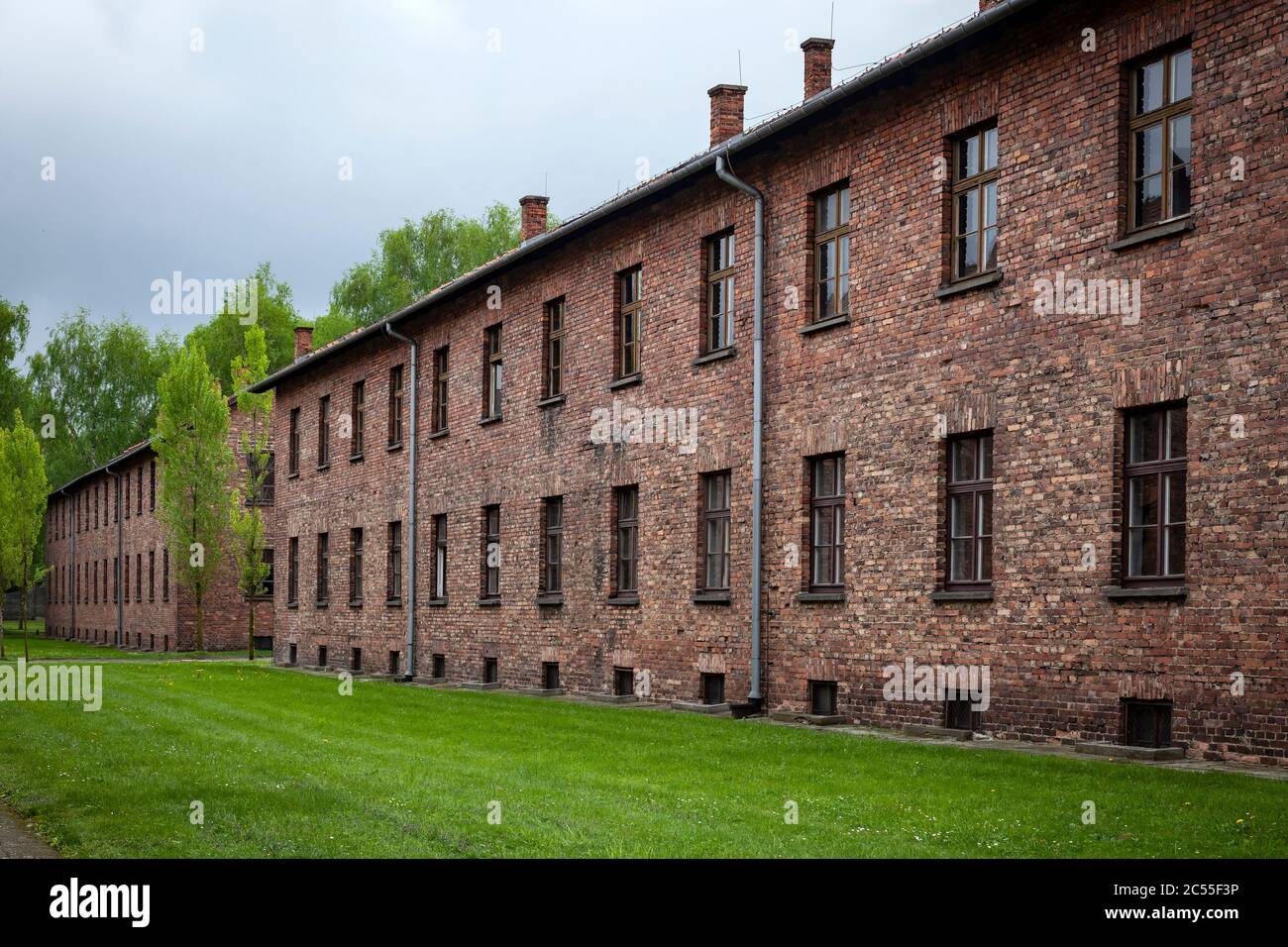 Buildings of concentration camp Auschwitz Stock Photo - Alamy
