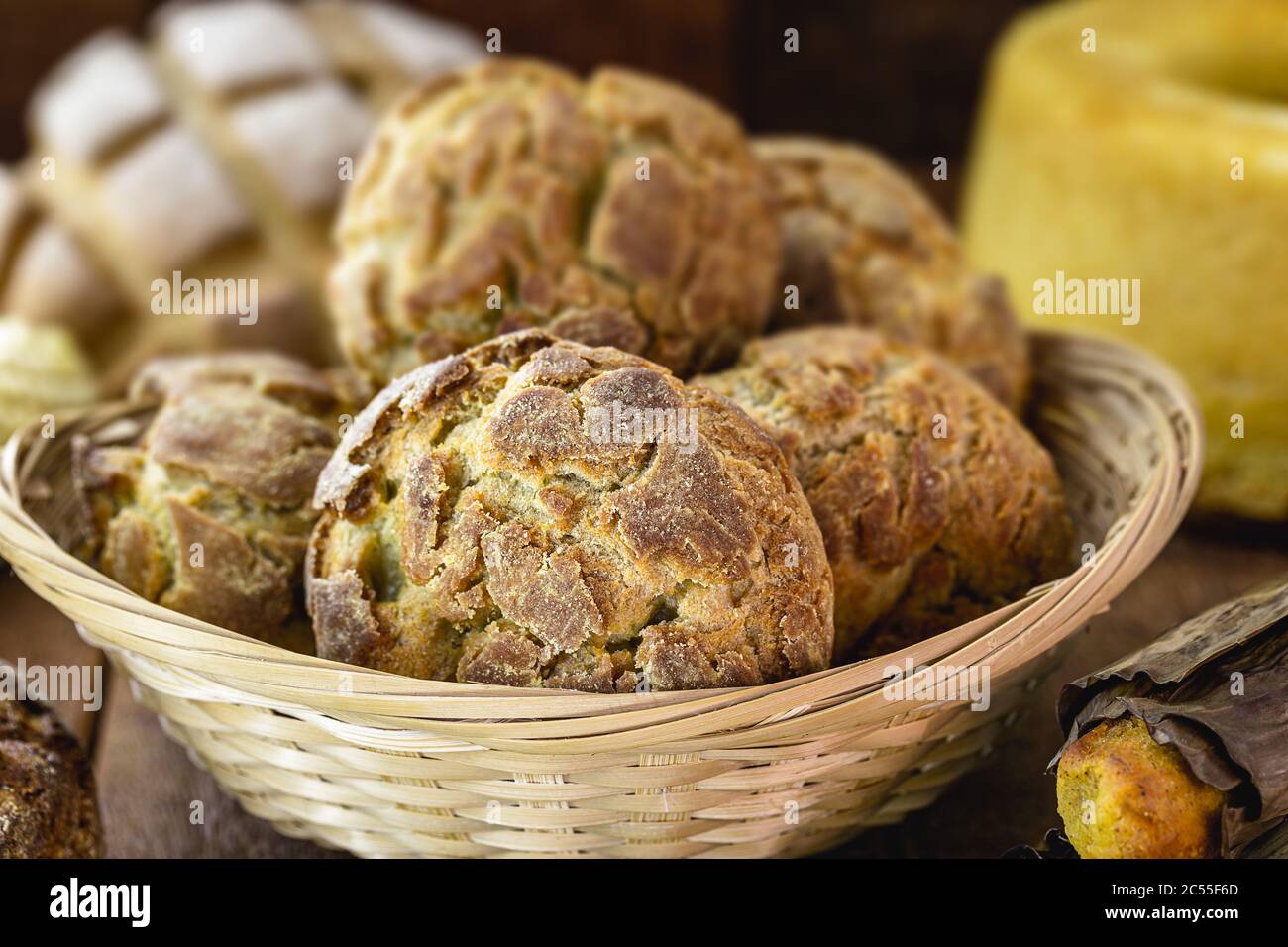 Brazilian bread "broa", typical Brazilian sweet in the states of Minas ...