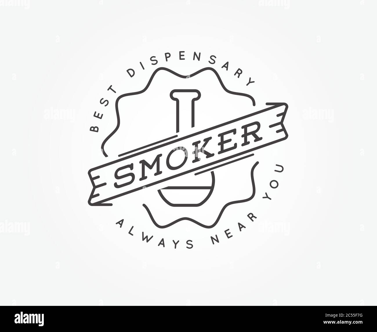 Medical Cannabis Marijuana Sign or Label Template in Vector. Can be ...