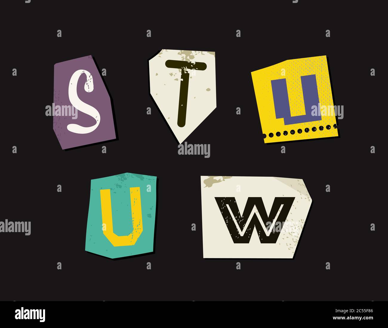 Ransom letter Stock Vector Images - Alamy